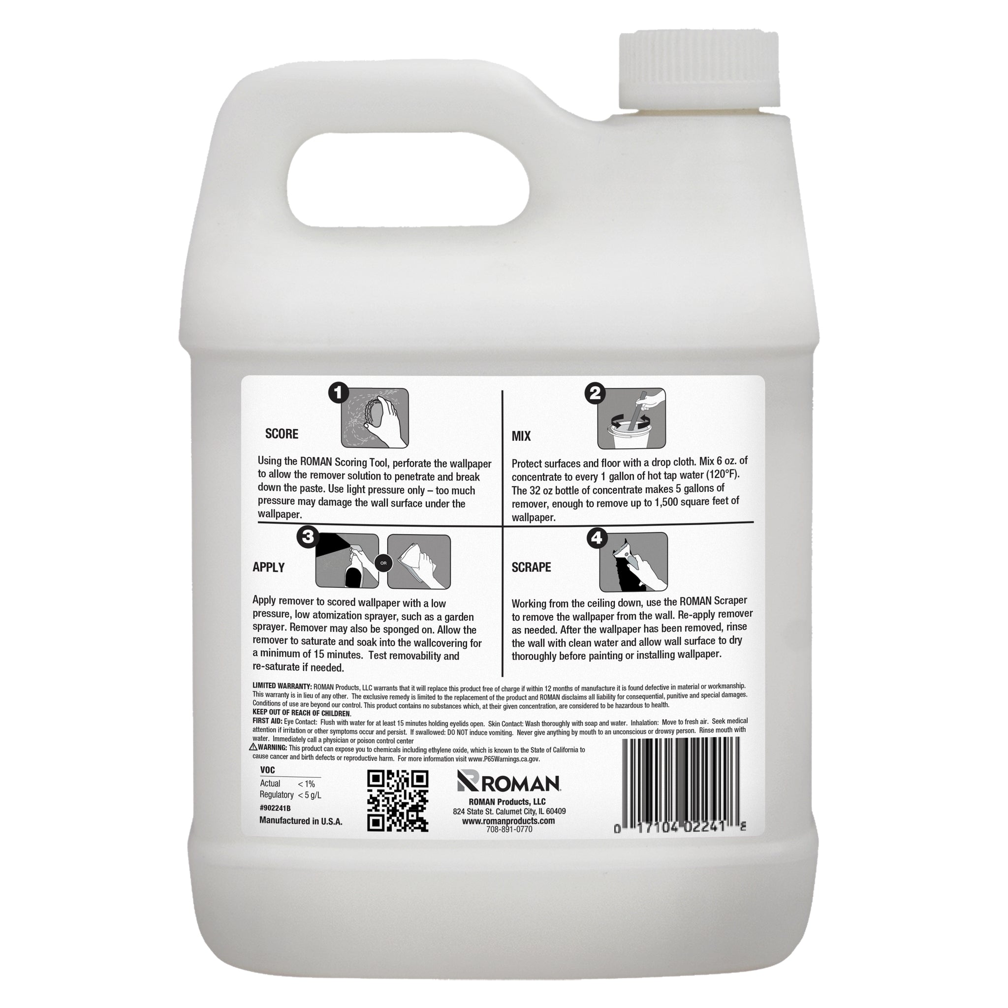 PRO-466 Concentrate Wallpaper Paste Remover - ROMAN Products