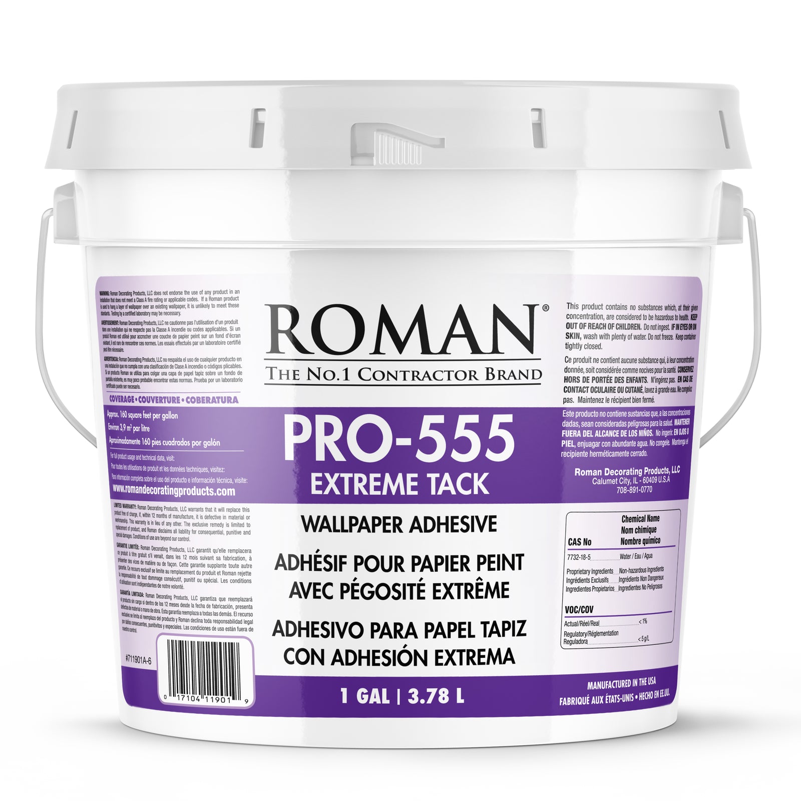 PRO-555 Extreme Tack Wallpaper Adhesive - ROMAN Products
